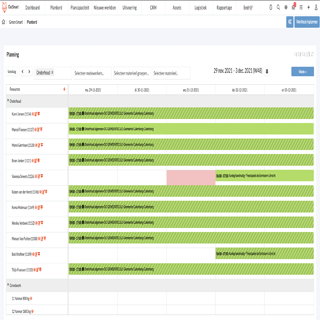 Werkplanning om werk te structureren met de software van OutSmart